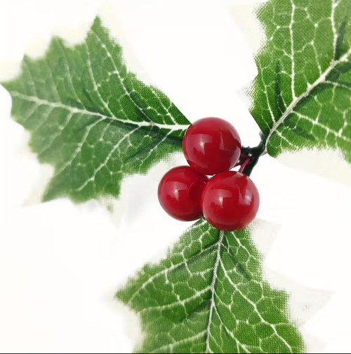 Artificial Holly Leaves and Berries - Bake and Deco Warehouse