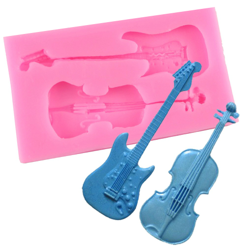 Music Silicone Molds | Electric Guitar and Violin Mold
