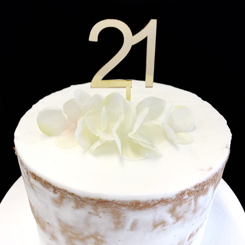 Cake Topper '21' 5cm - GOLD