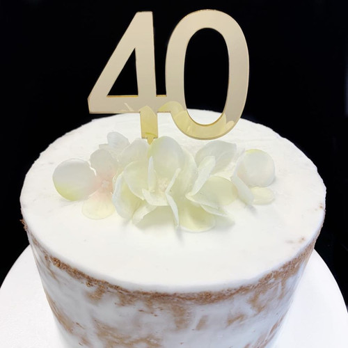 Cake Topper "40" 7cm - GOLD