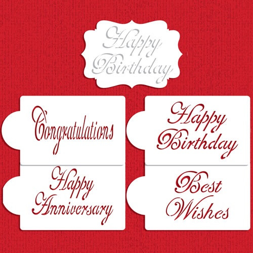 Stencil | Large Celebration Script Set C944