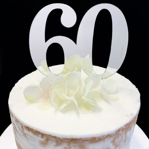 Sixty Cake Topper | Acrylic Cake Topper | Birthday Cake Topper