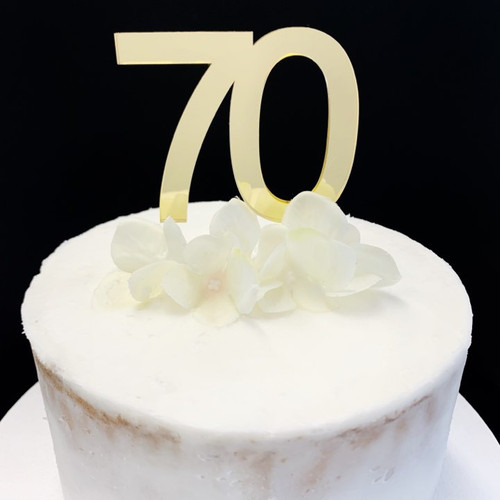 Seventieth Cake Topper | Acrylic Cake Topper | Birthday Cake Topper