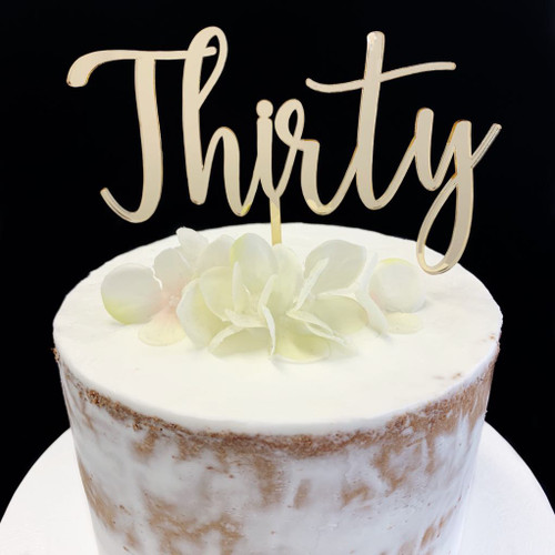 Thirty Cake Topper | Bamboo Cake Topper | Birthday Cake Topper