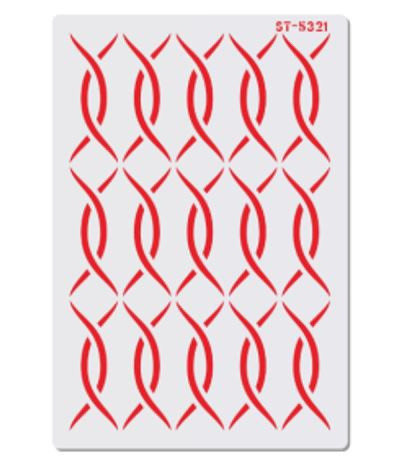 Interwoven Thread Cake Stencils