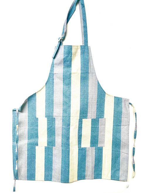 Light Blue Striped Apron