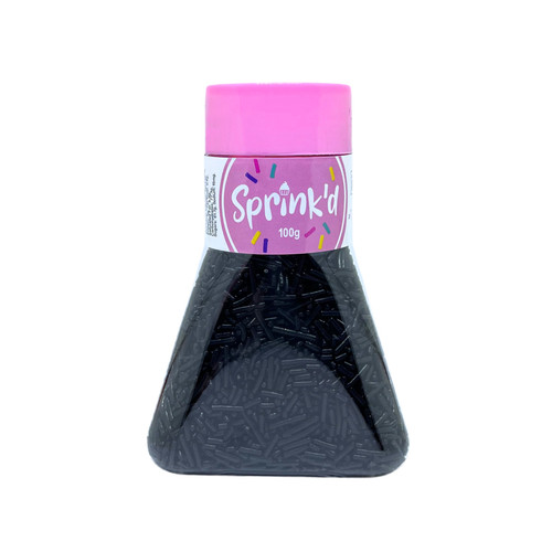 Edible Black Jimmies Cake Sprinkles