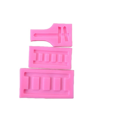 Train Track and Sign 3pc Silicone Mold |Ladder Mold