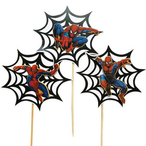 Cake Topper - Spiderman 6pc