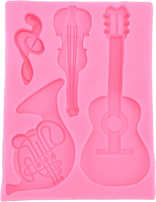 Violin, Guitar, Tuba Music Silicone Mold