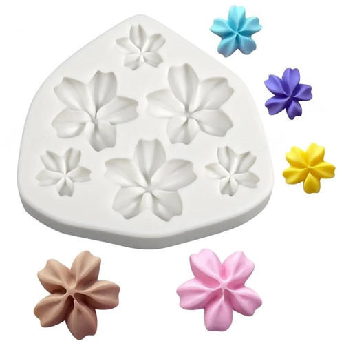 Silicone Mold - Flowers 6pc