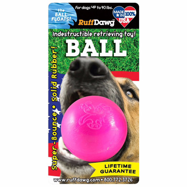RuffDawg Indestructible Ball Durable Rubber Ball for Dogs