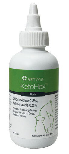 KetoHex Flush for Dogs, Cats & Horses | Antibacterial & Antifungal Solution