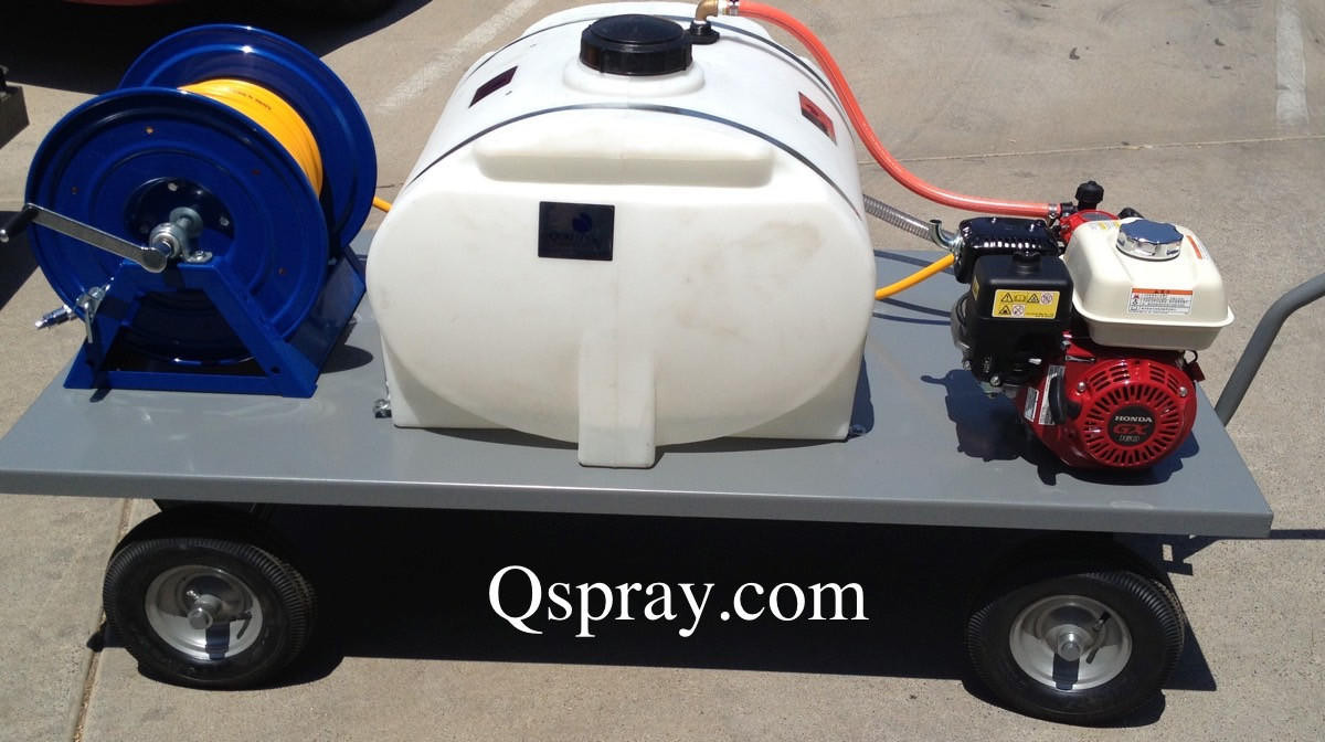 50 Gal. Gas Powered Cart Sprayer w/ Hypro Pump — QSpray.com