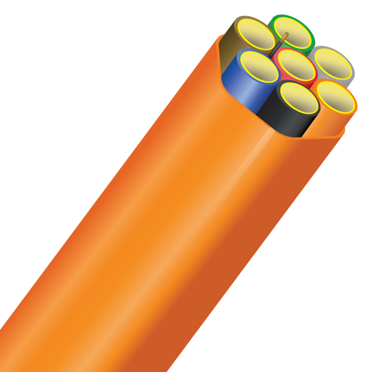 Futurepath 7-way Microduct HDPE Orange 18/14mm - Netceed