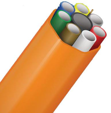 Futurepath 8-way Microduct HDPE Orange 7 X 12.7/10mm And 1 X ½" (16 ...