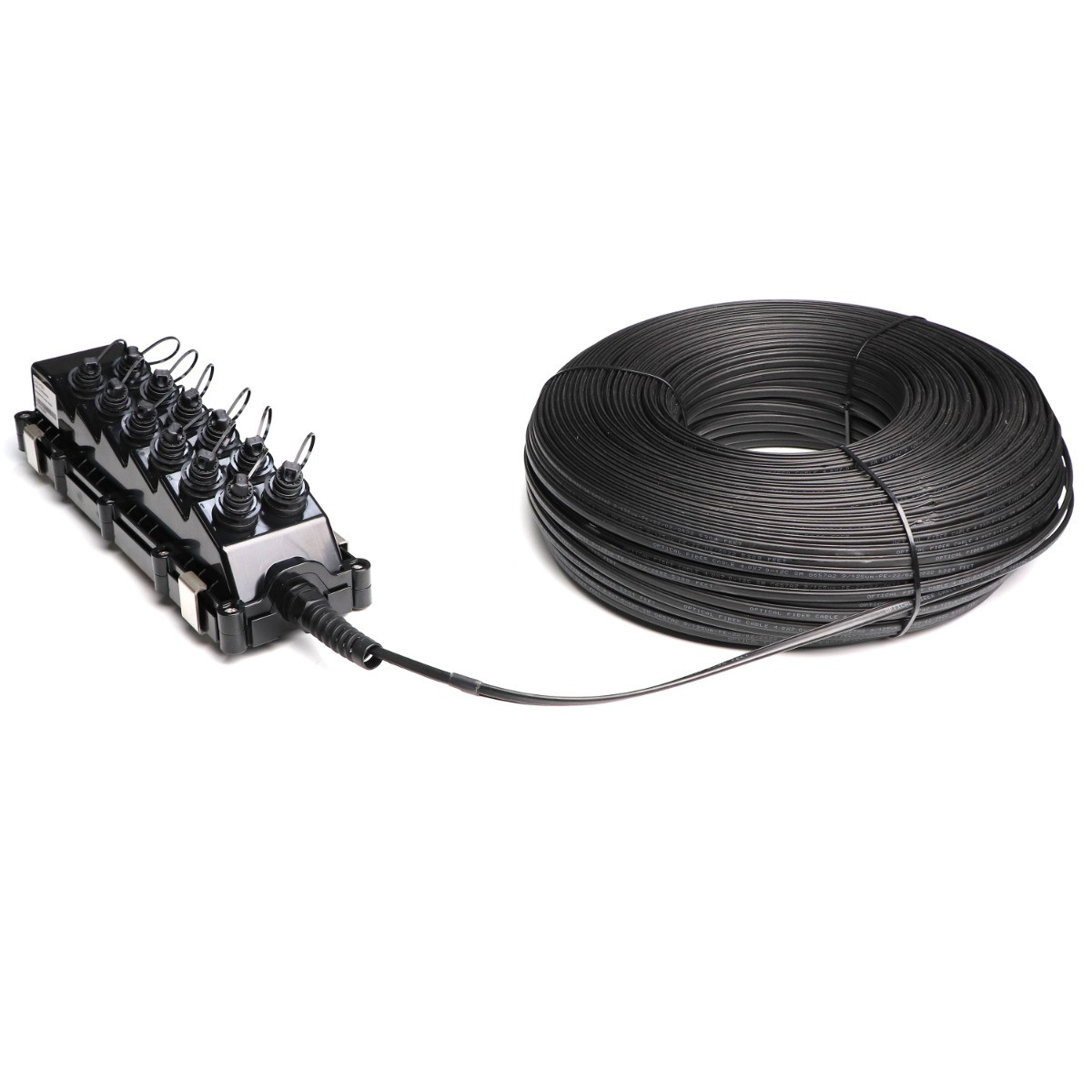 12 Port Optitap Compatible Service Terminal Dielectric Flat Drop 600Ft Tail