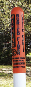 6' Polydome Warning Buried Fiber Optic Marker Post - Netceed