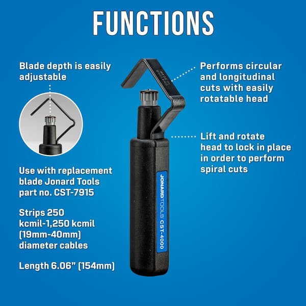 Jonard - CST-4000 - Round Cable Stripping, Ring Tool - Netceed
