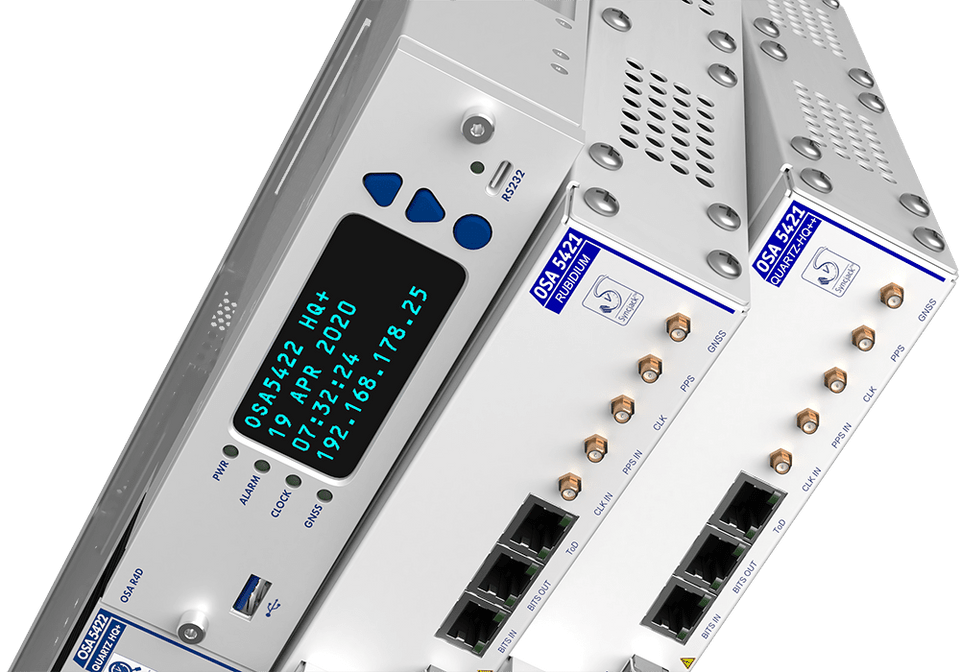 OSA 5422 - Compact PTP grandmaster, NTP server, SB/MB-GNSS receiver ...