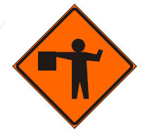 36" Reflective Flagman Sign - Netceed