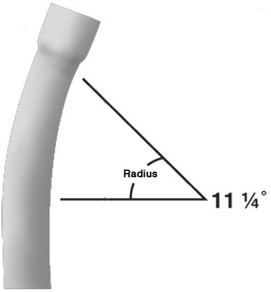 2" X 11 1/4 X 36" SCH40 Belled End PVC Sweep