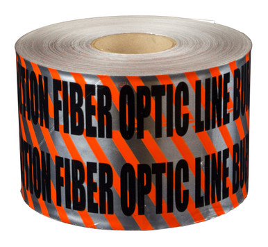 6" X 1000' Detectable Fiber Optic Marking Tape Orange - Netceed