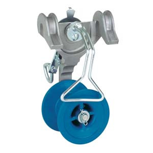 Aluminum Single Roller Cable Block w/ Cable Retainer - Netceed