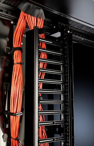 Rittal TS IT Pro Vertical Cable Duct, 48U x 750mm, RAL 9005 Black - Netceed