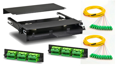 Wirewerks LP1U02C12A02102012003 24 Port Singlemode SC-APC 1RU Rack ...