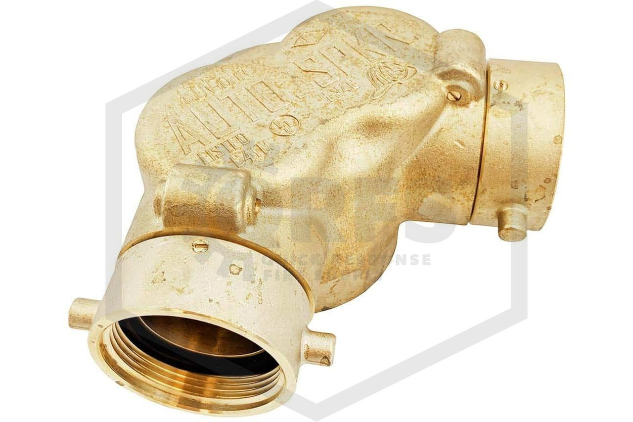 FDC Exposed Straight Double Clapper Brass Auto Spkr 4 in. NPT x 2-1/2 ...