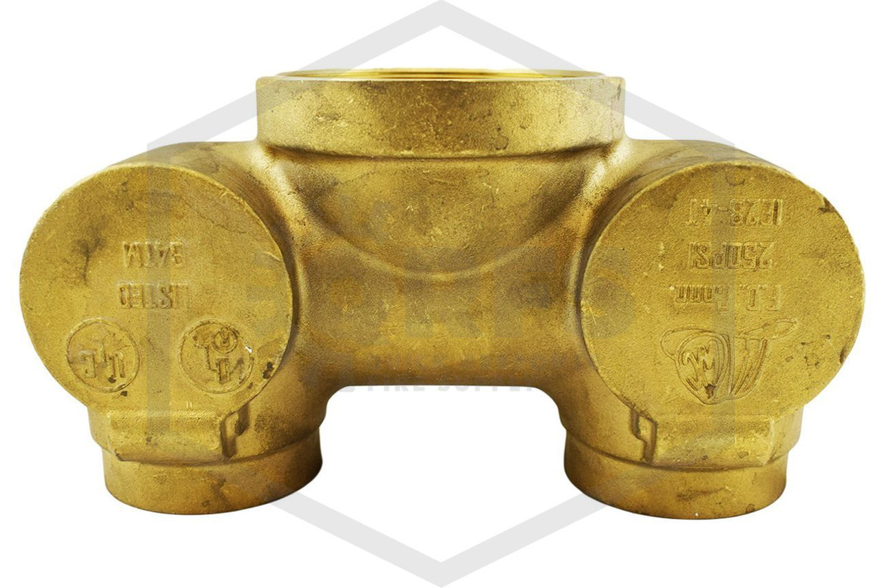 Recessed Straight FDC | 4 x 2.5 x 2.5 NPT | Cast Brass