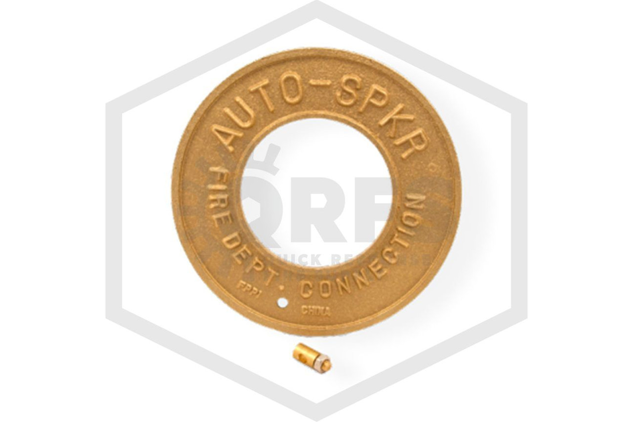 4 in. Round FDC Plate | Auto Spkr | Cast Brass