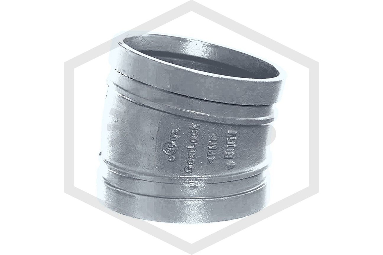Grooved 11-1/4 Elbow | GemLock™ | 2-1/2 in. | Galvanized | 400-210-08040