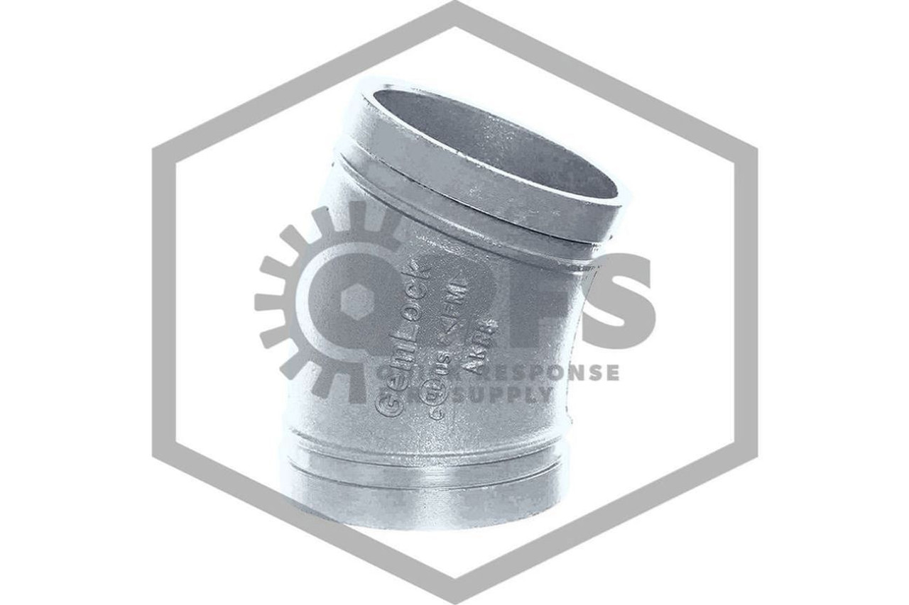 Grooved 22-1/2 Elbow | GemLock™ | 10 in. | Galvanized | 400-210-05633