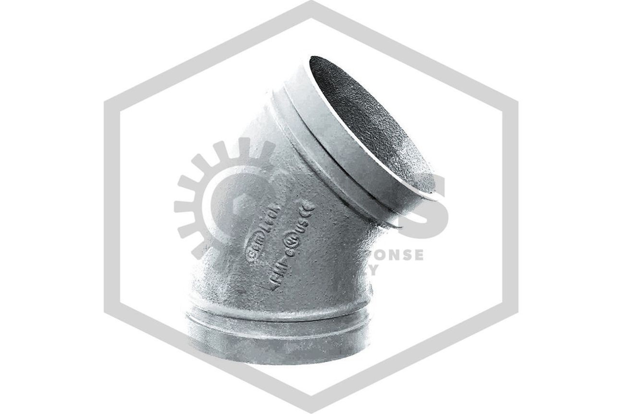 Grooved 45 Short Radius Elbow | GemLock™ | 5 in. | Galvanized | 400-210 ...