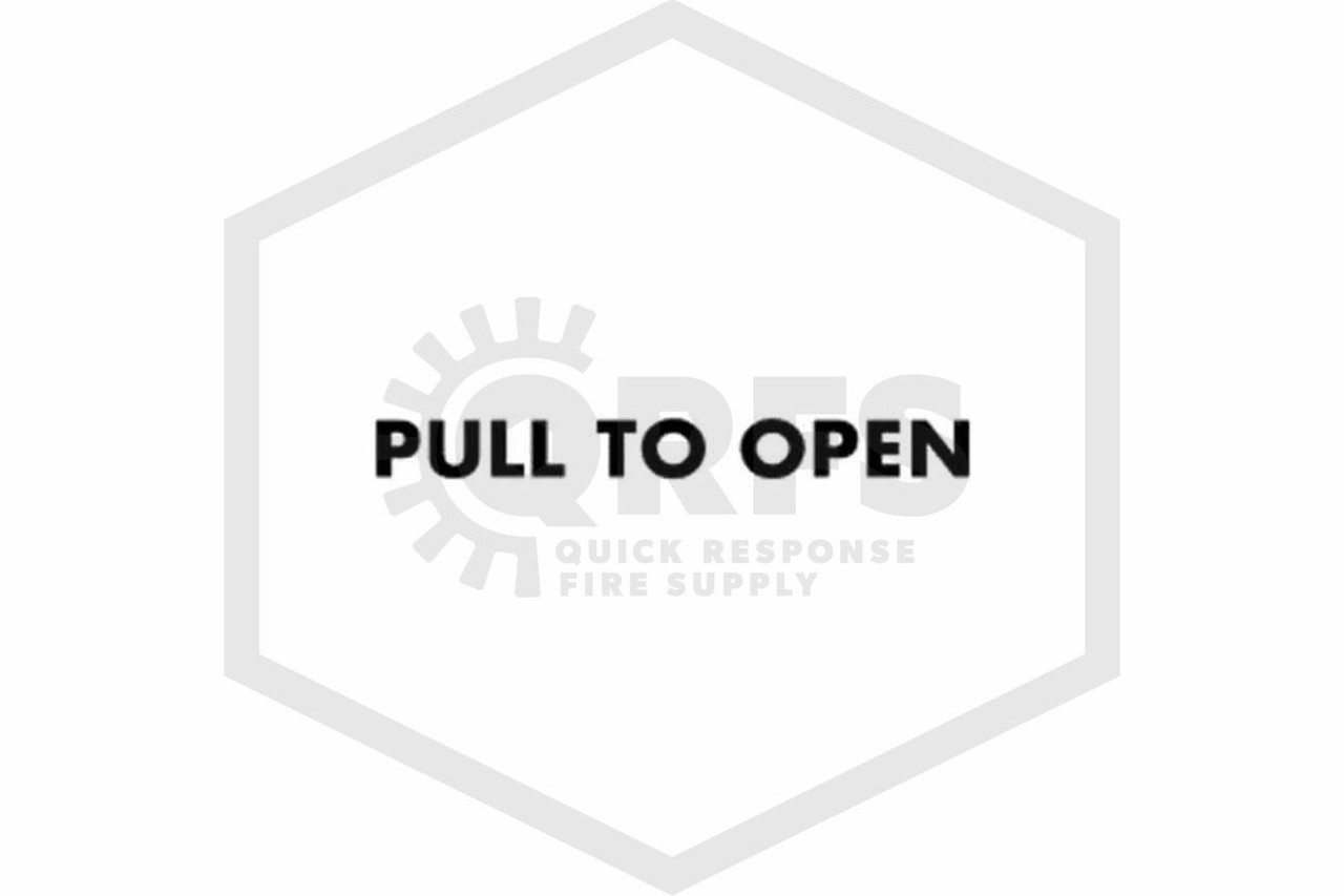 Pull To Open Decal | 3 in. x 1/2 in. | Black Lettering