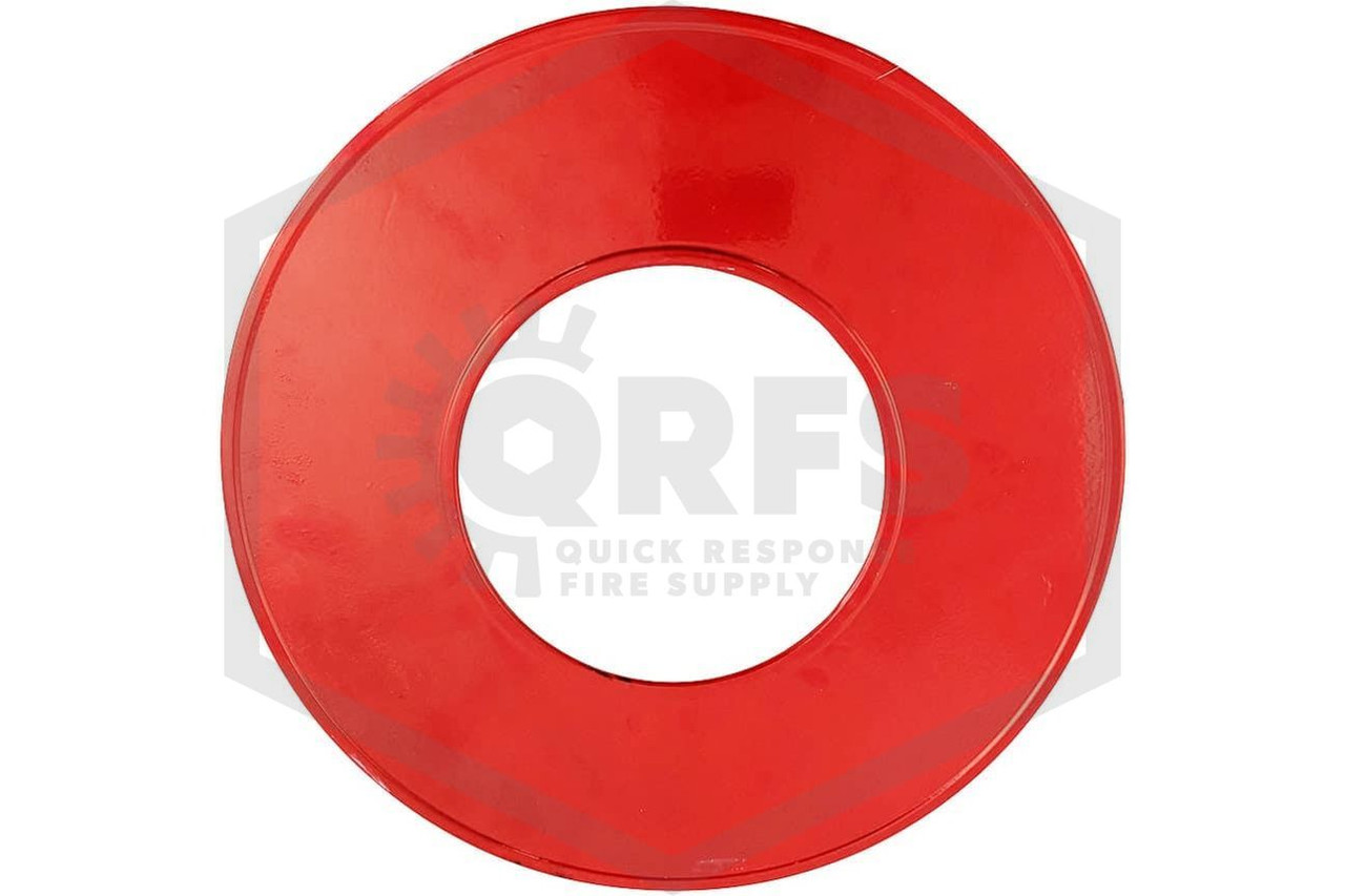 4 in. Round FDC Plate | Auto Spkr/Standpipe | Red