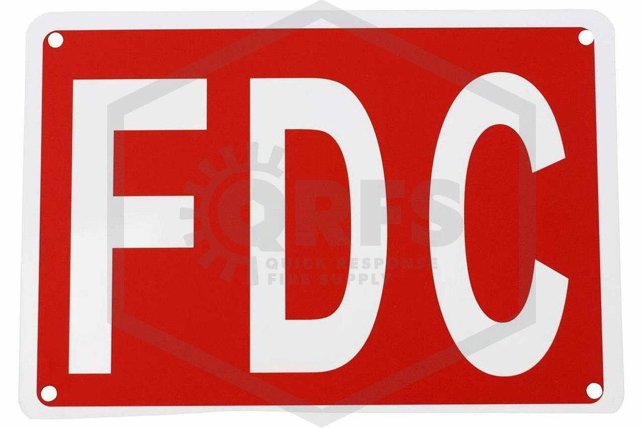 FDC Sign | 10 in. x 7 in. | Red & White