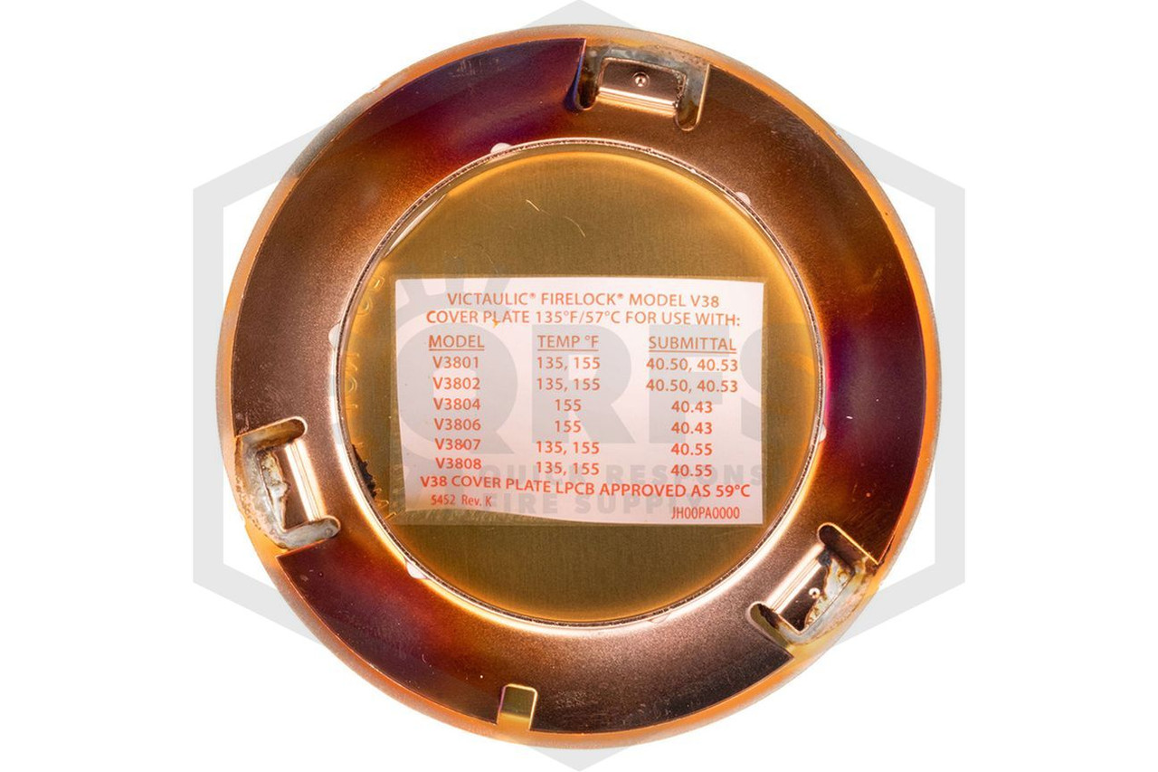 Fire Sprinkler Cover | Victaulic™ V38 | Off White 135F