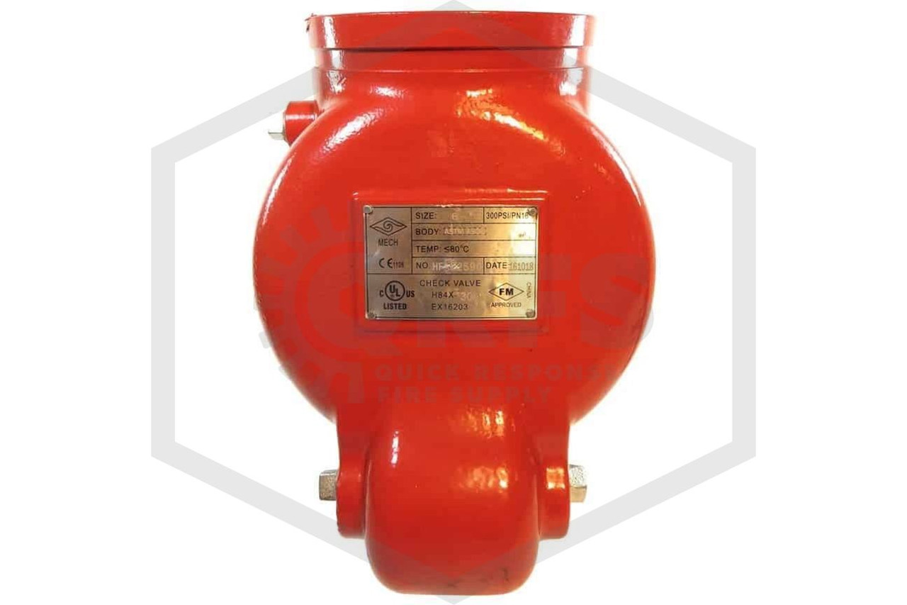 Shotgun Riser Check Valve | 6 in. Grooved | Fire Protection