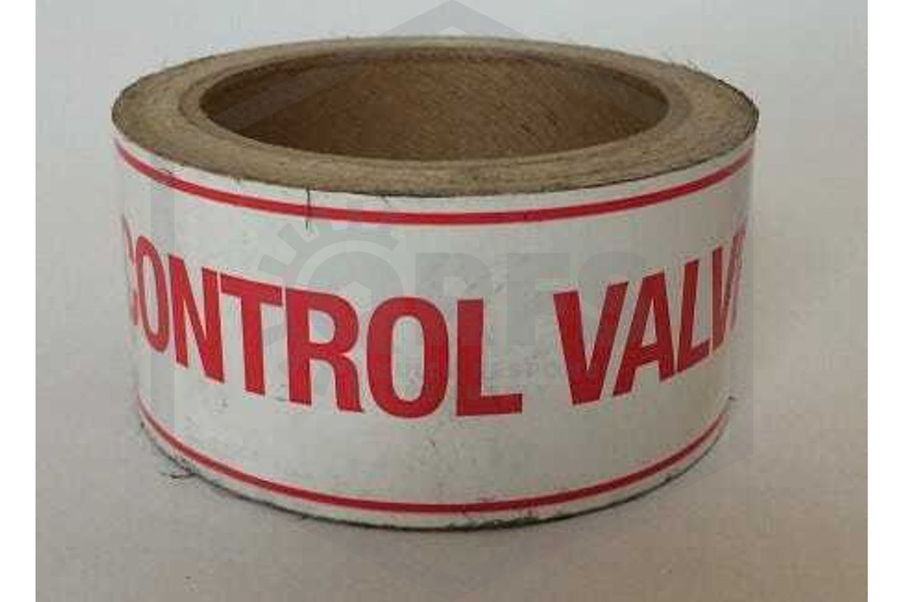 Control Valve Decal | 6 in. x 2 in. (100 roll) | White & Red