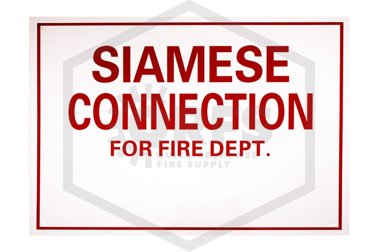 Siamese Connection for Fire Dept. Sign | 12 in. x 10 in.