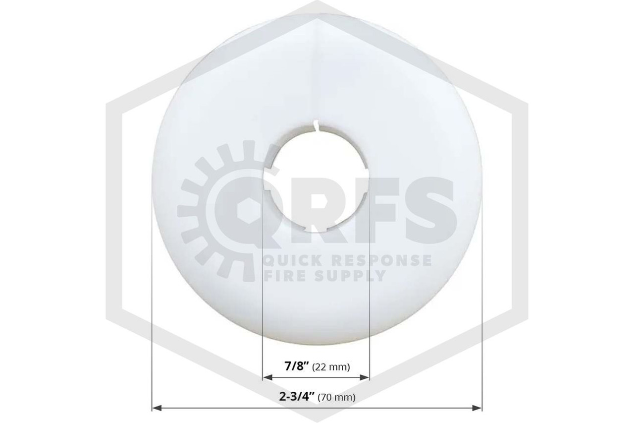 Pipe Wall Plate | Plastic | White | 1/2 in. IPS | 7/8 in. Inner Diameter