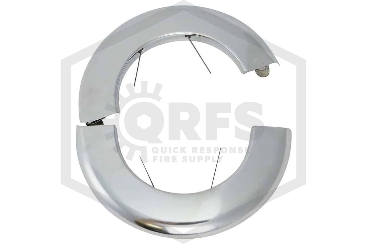 3-3/8 in. Wall Plate | Chrome Metal Pipe Cover | 3 in IPS | QRFS