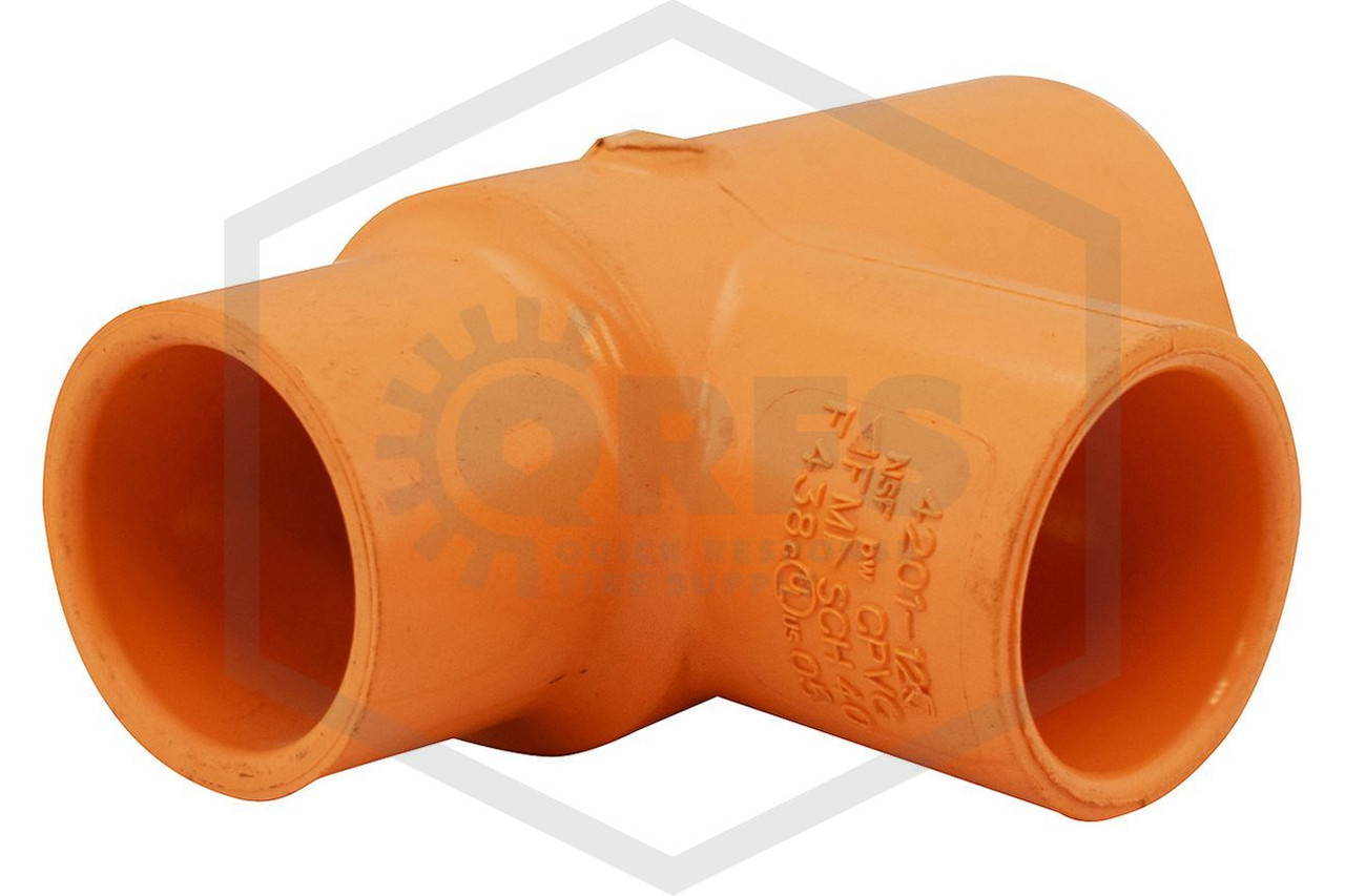 CPVC 1 in. x 3/4 in. x 3/4 in. Reducing Tee | Spears FlameGuard™