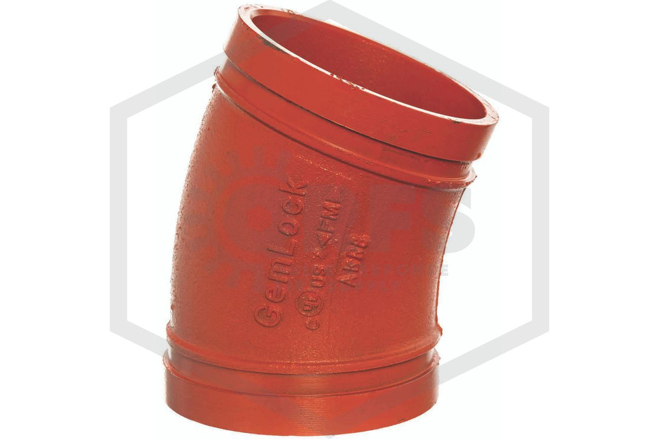 Grooved Elbow | 22-1/2 Degree | GemLock™ | 3 in. | Style 102