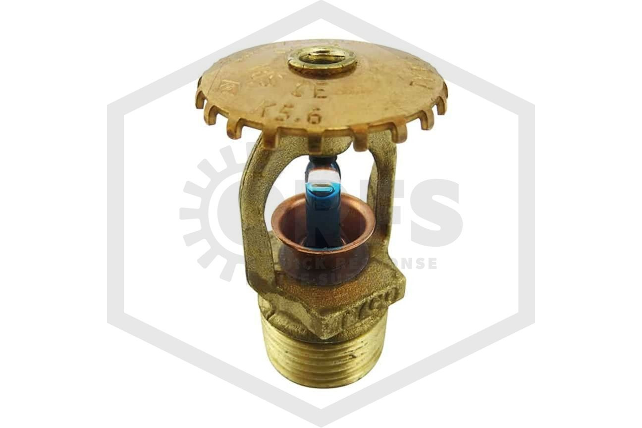 Tyco TY-FRB Upright Fire Sprinkler TY313 Quick Response 5.6K Brass 286F ...