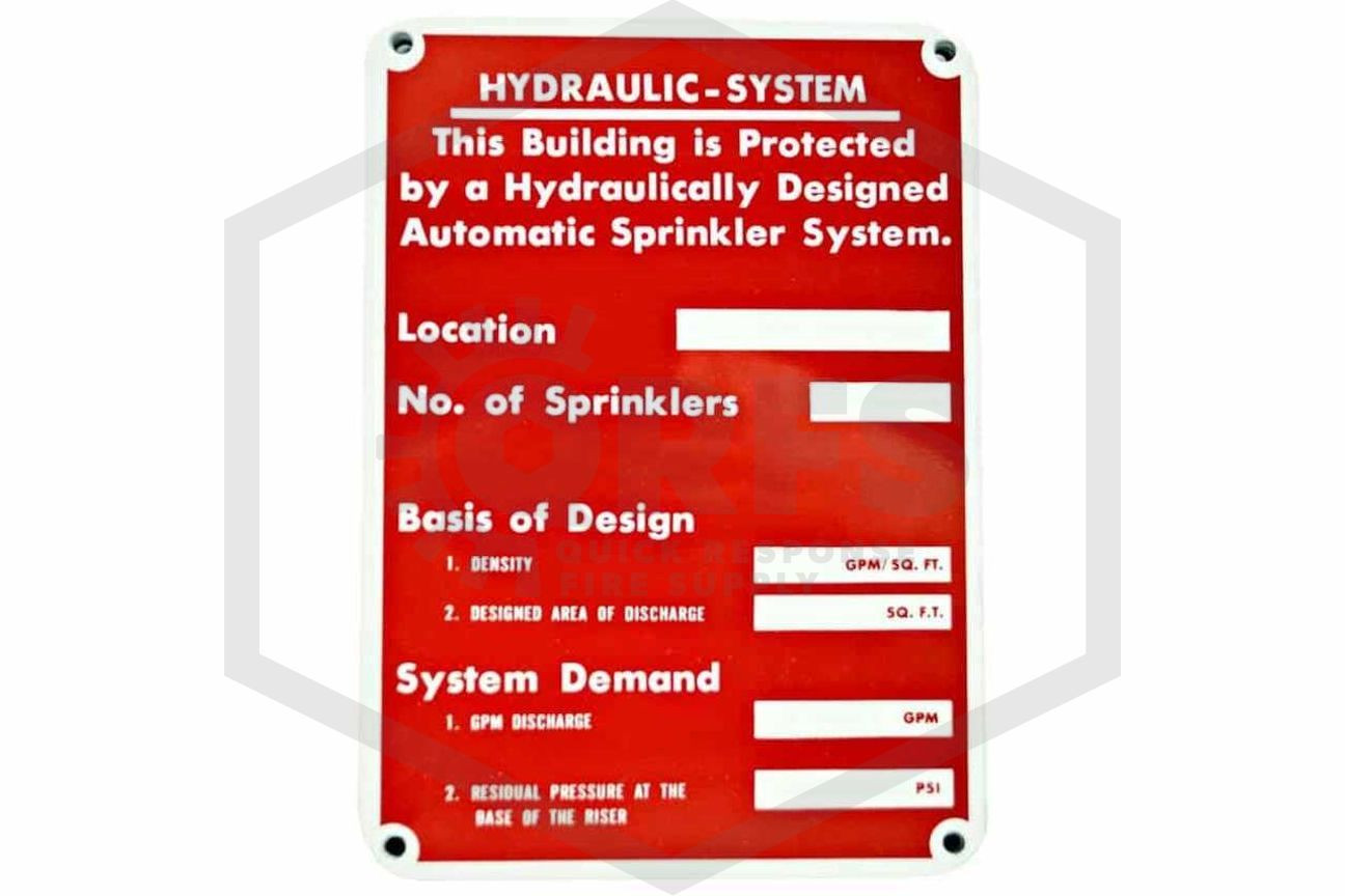 Hydraulic System Sign | 5 in. x 7 in. | Red & White