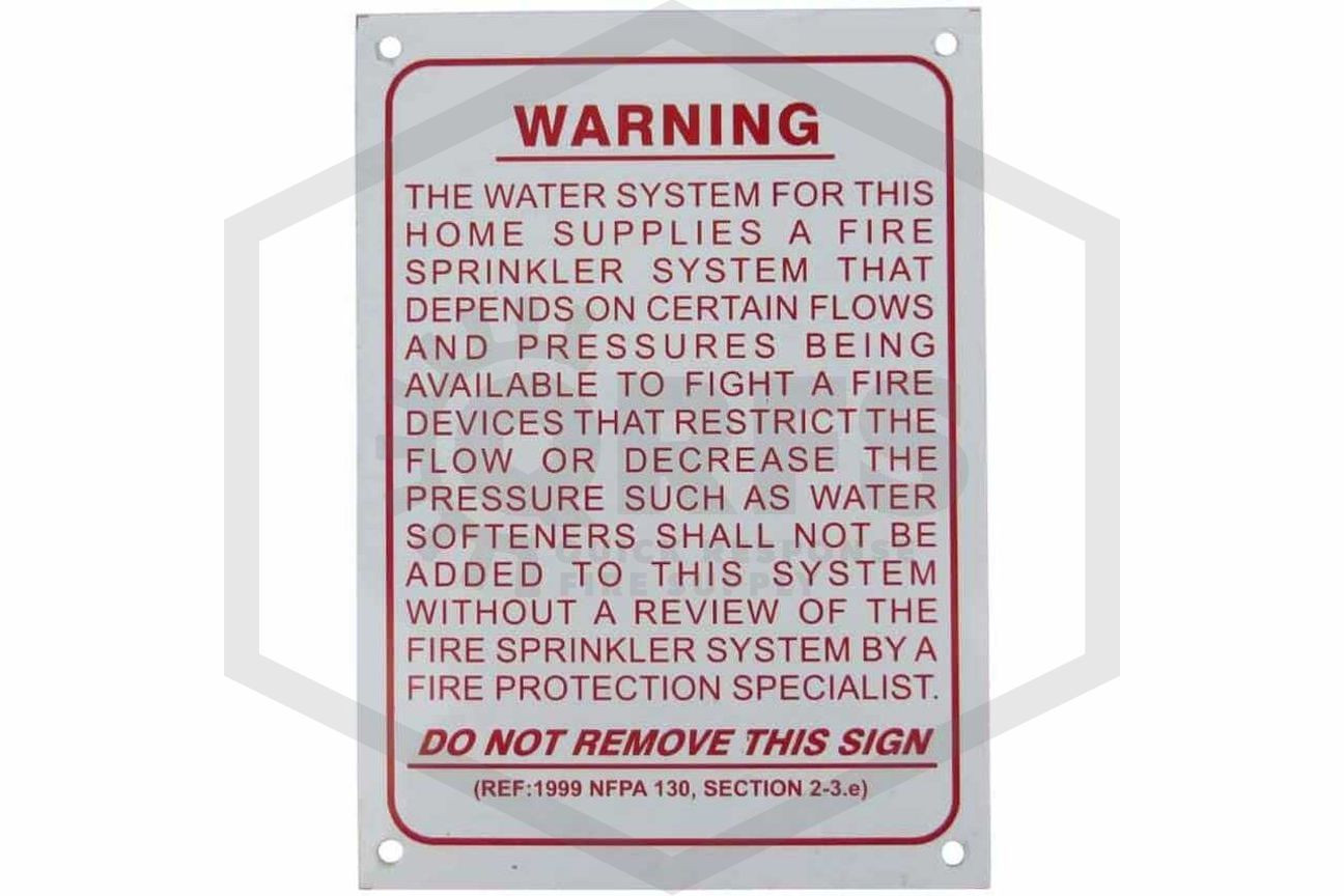 Home Warning Sign | 5 in. x 7 in. | White & Red